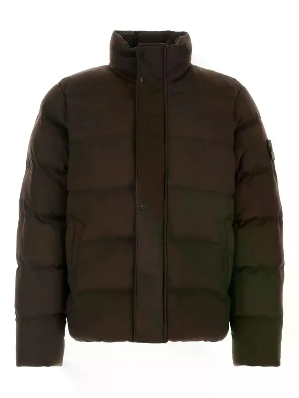 Stone Island Wool Down Jacket - Brown