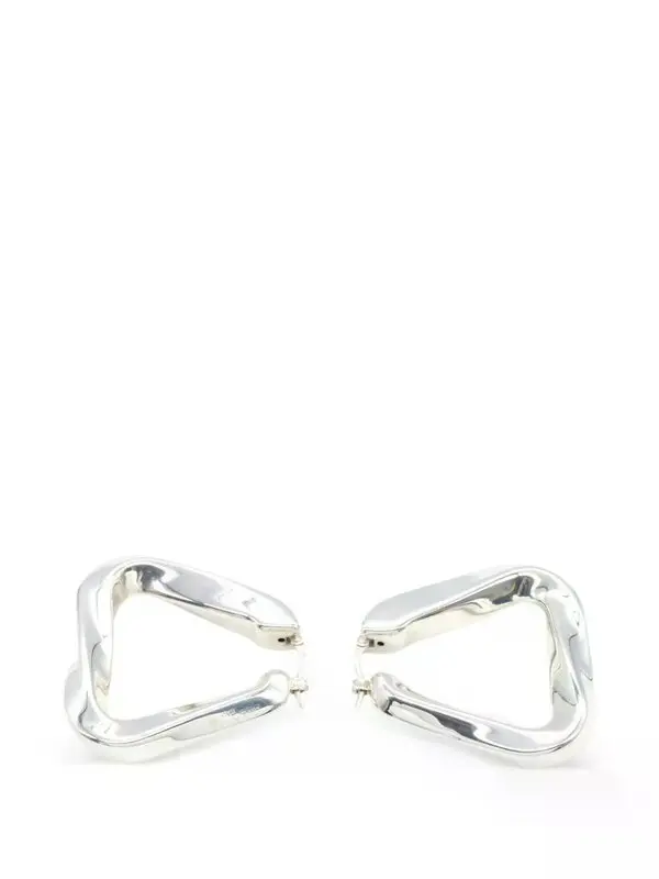 Bottega Veneta Twist Triangle Hoop Earrings