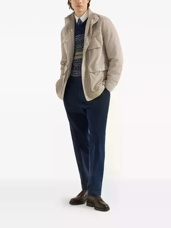 Brunello Cucinelli Suede Unlined Safari Jacket - Neutrals