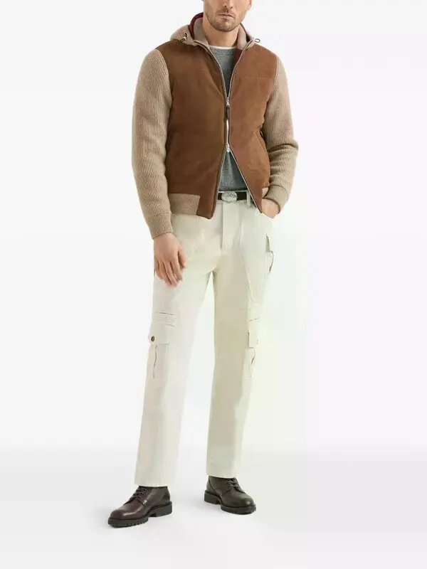 Brunello Cucinelli Zip-up Hooded Bomber Jacket - Brown
