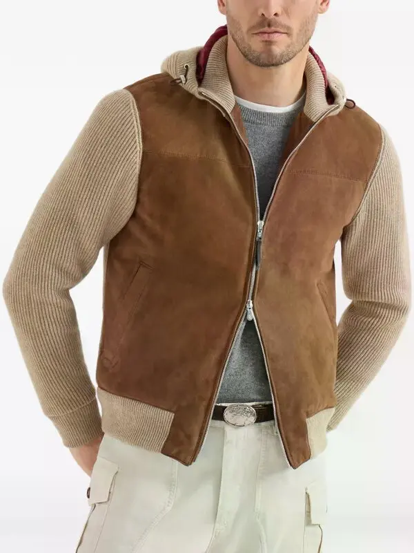 Brunello Cucinelli Zip-up Hooded Bomber Jacket