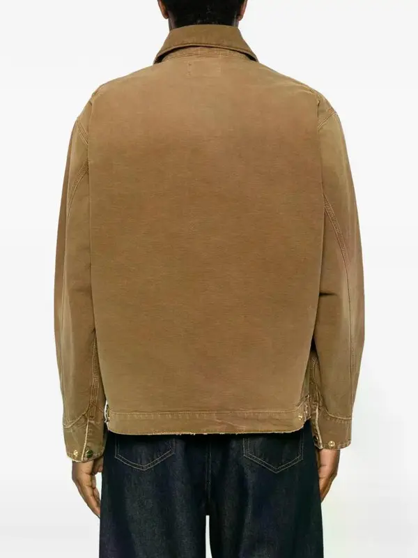 Carhartt Work In Progress Washed Effect Logo Patch Jacket