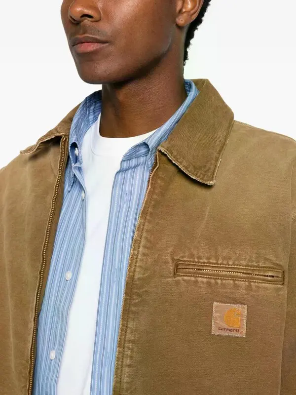 Carhartt Work In Progress Washed Effect Logo Patch Jacket