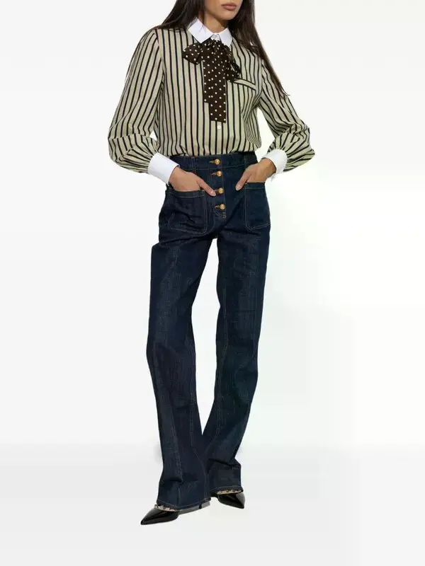 Valentino Garavani Striped Bow-detail Shirt