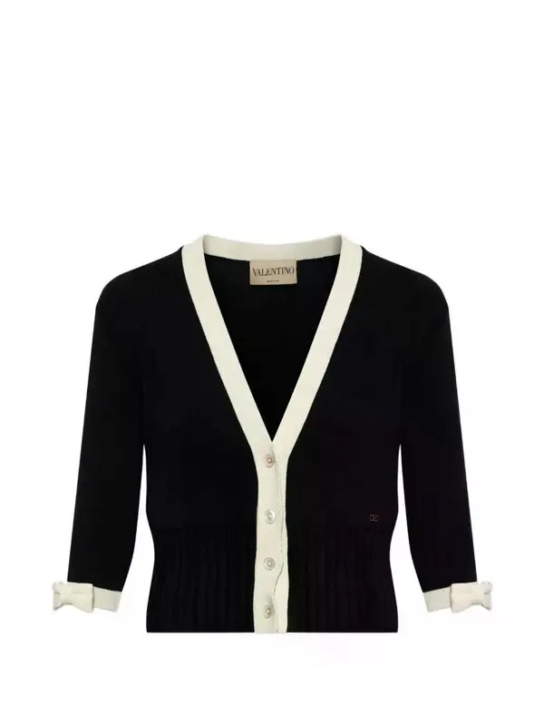 Valentino Garavani Cropped Cardigan - Black