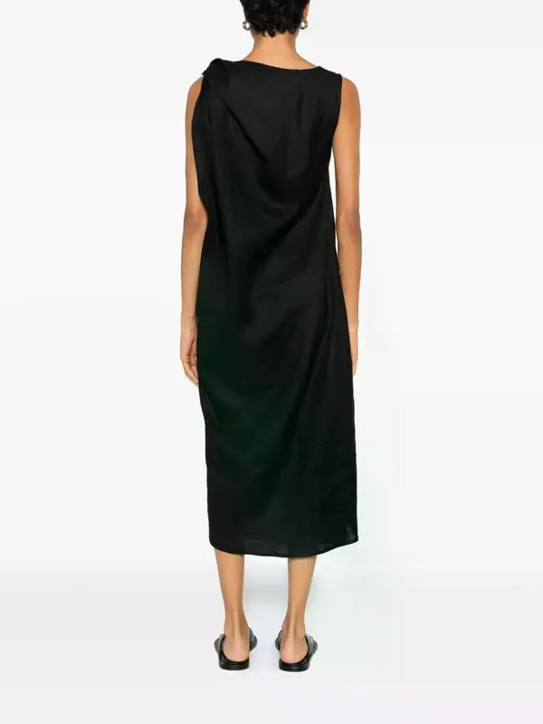 Sú Draped Sleeveless Midi Dress