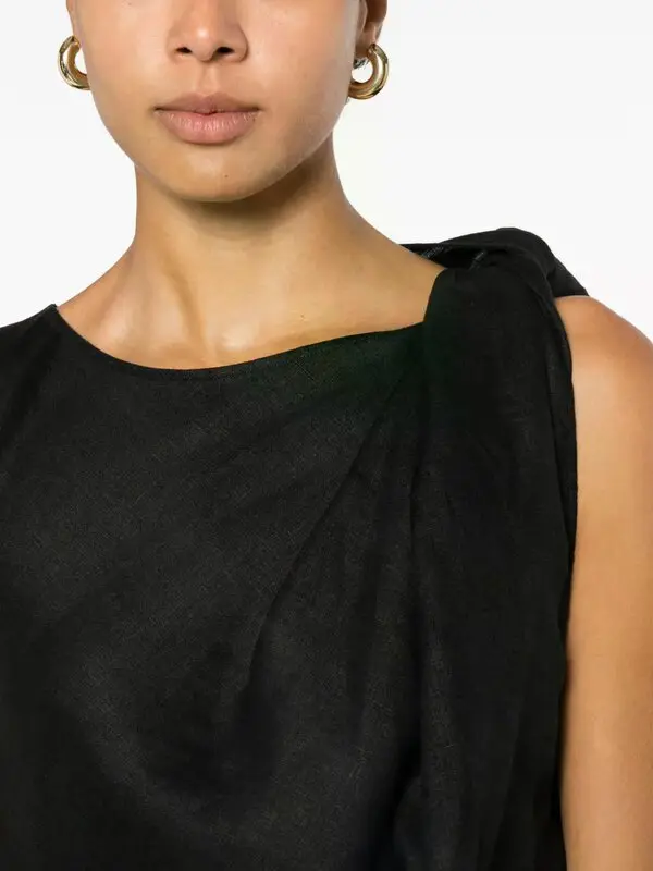 Sú Draped Sleeveless Midi Dress