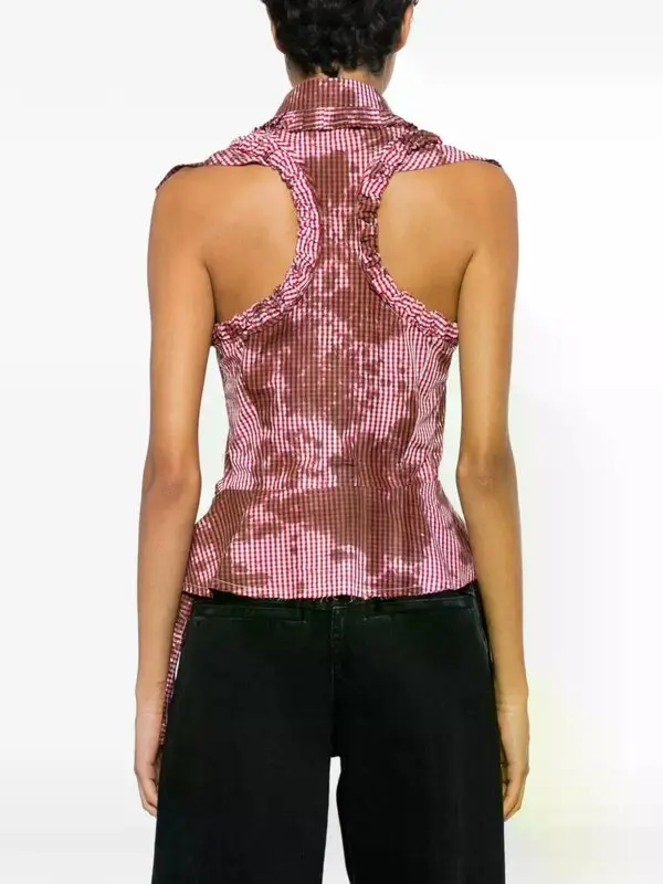 Ottolinger Ruched Ruffled Peplum Blouse