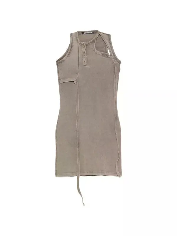 Ottolinger Ribbed Cut-out Mini Dress - Grey