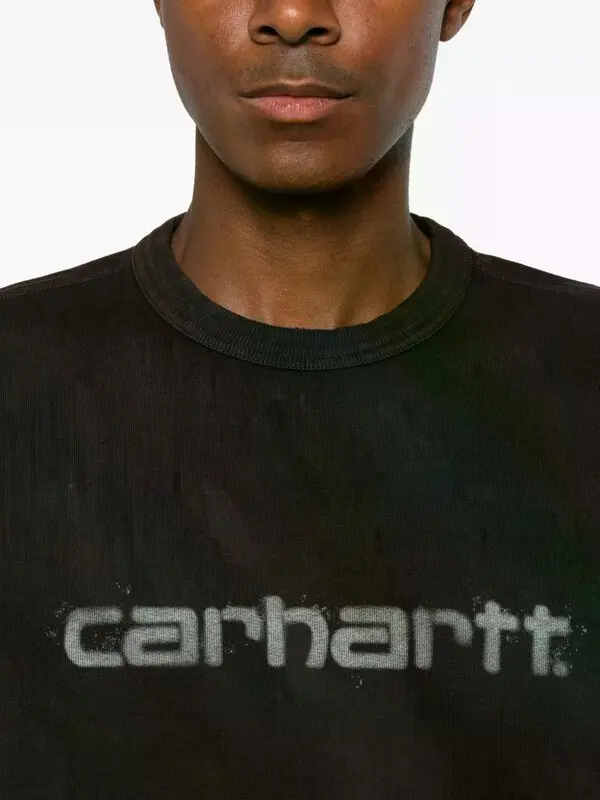 Carhartt Work In Progress Painter Logo Print Cotton Sweatshirt