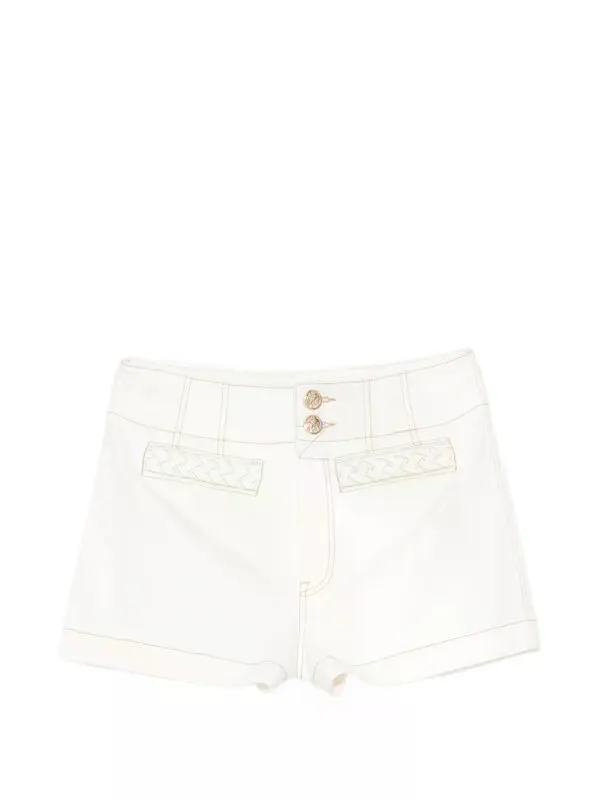 Zimmermann Roselight Braided-trim Shorts - Neutrals