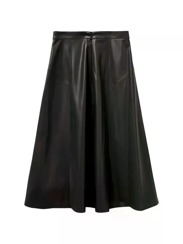 BENETTON High-waisted A-line Midi Skirt