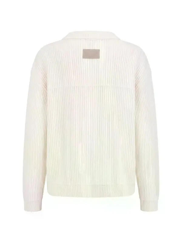 AYA MUSE Ribbed-knit Button-up Cardigan