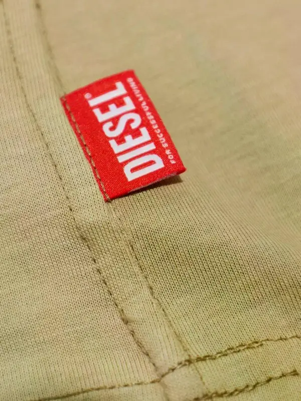 DIESEL® Beige Cotton Logo Print T-shirt