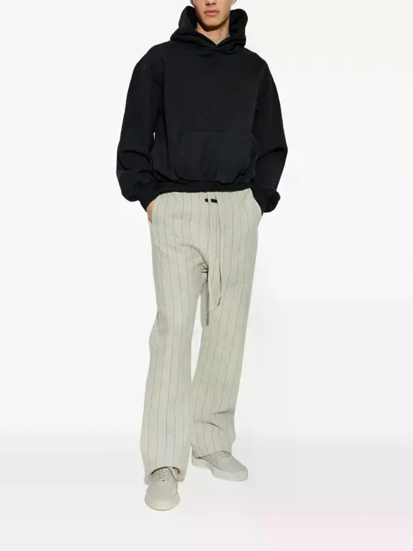 Fear Of God Pinstripe Pattern Drawstring Trousers - Neutrals