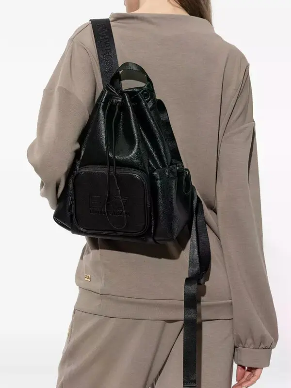 EA7 Emporio Armani Logo-embossed Drawstring Backpack