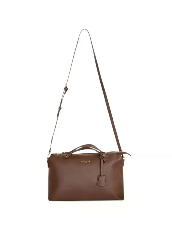 GAËLLE PARIS Gaelle Logo Lettering Pebble-grain Tote Bag - Brown