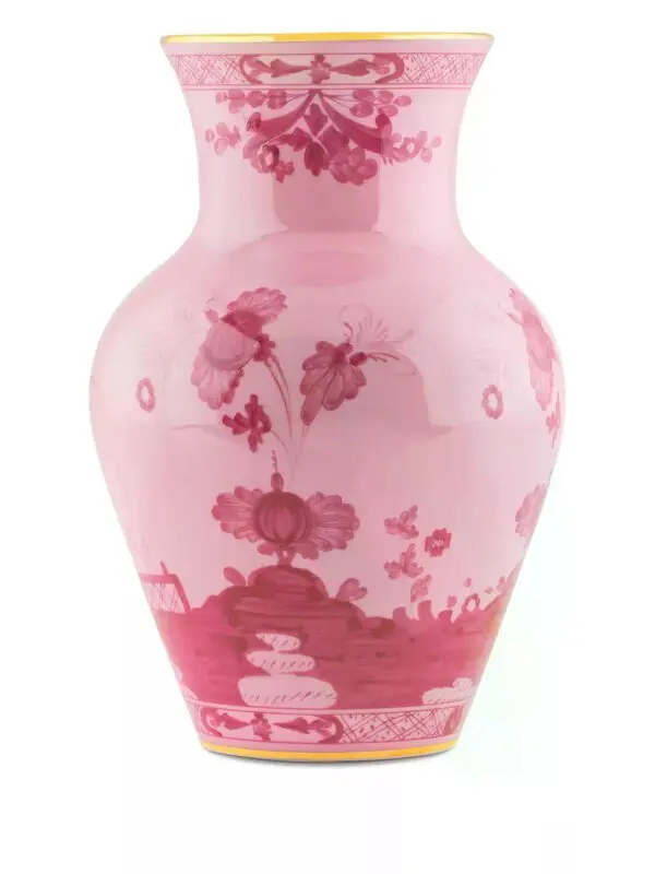 GINORI 1735 Oriente Italiano Porpora Gold Ming Vase - Pink