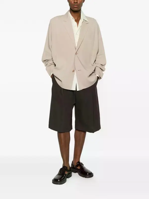 Issey Miyake Notched-lapel Single-breasted Relaxed-fit Blazer