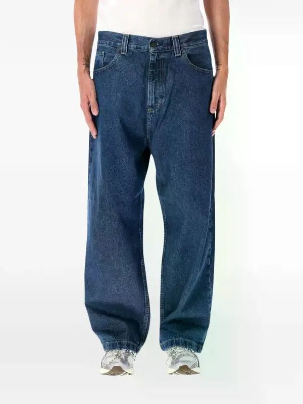 Carhartt Work In Progress Brandon Logo-patch Jeans - Blue