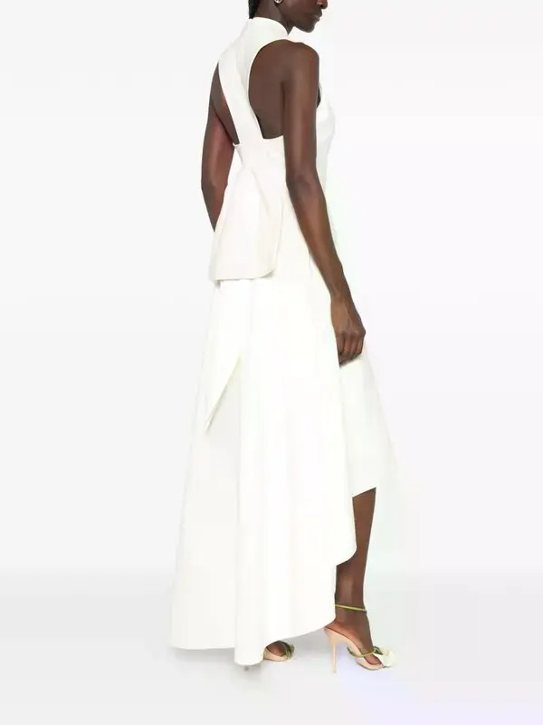 LEEN MOUGRHABI Fleur Bow-detail A-line Maxi Dress