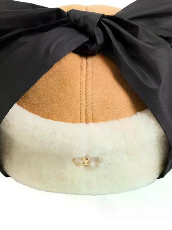Valentino Garavani Vlogo Signature Shearling Cap