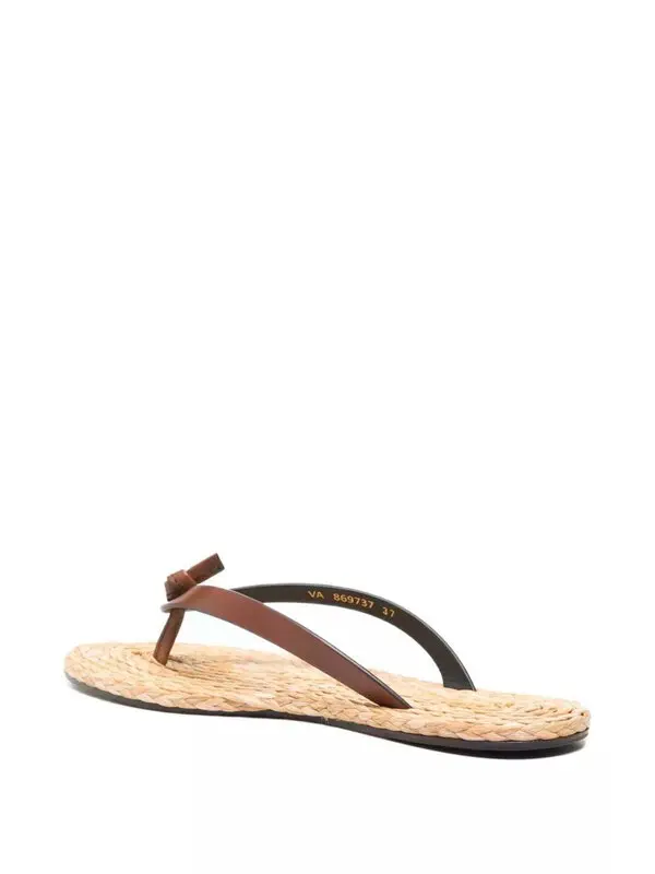 Saint Laurent Woven Sole Leather Sandals
