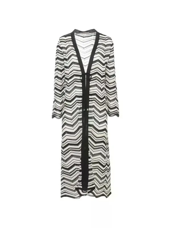 D.exterior Chevron-knit Cardigan