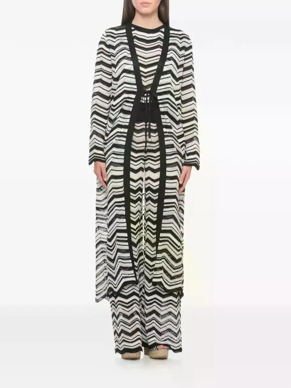 D.exterior Chevron-knit Cardigan