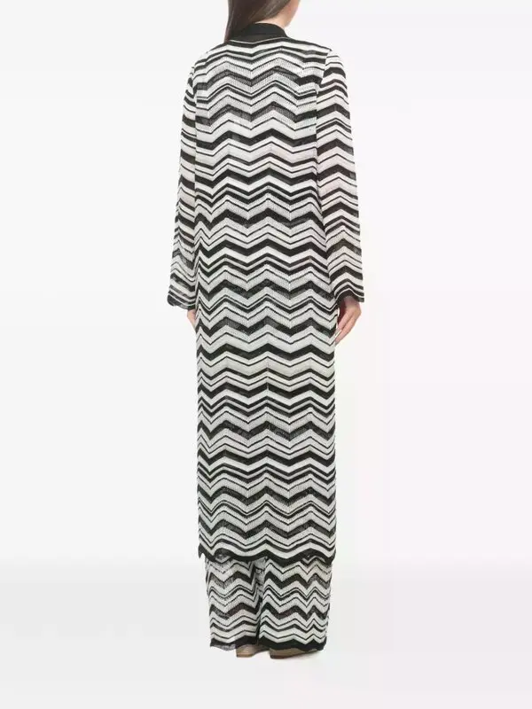 D.exterior Chevron-knit Cardigan