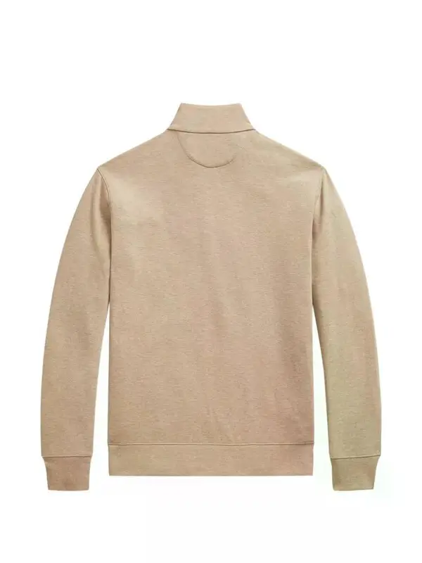 Polo Ralph Lauren Quarter-zip Embroidered Logo Sweater - Neutrals