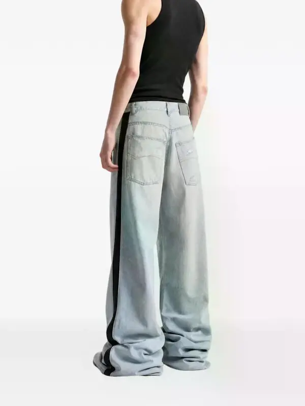 Balenciaga Logo Print Baggy Jeans