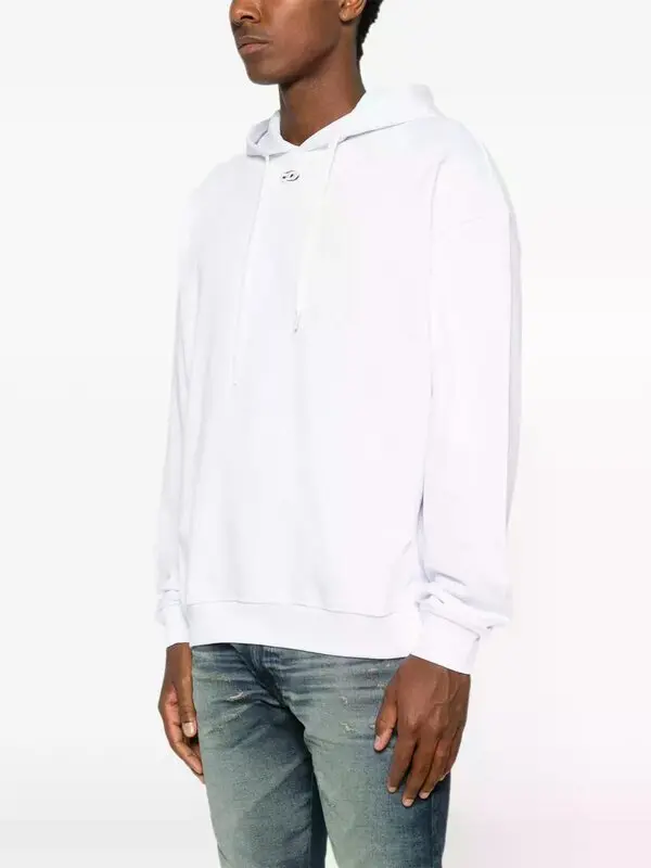 DIESEL® Logo Plaque Drawstring Hoodie
