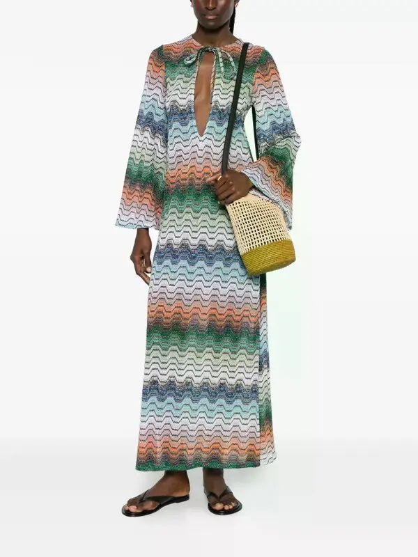 Missoni Zigzag Knit Cut-out Maxi Dress