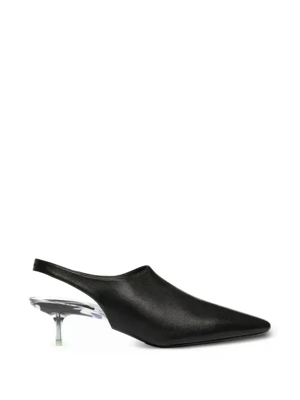 COURREGES Slingback Pumps With Transparent Heel - Black