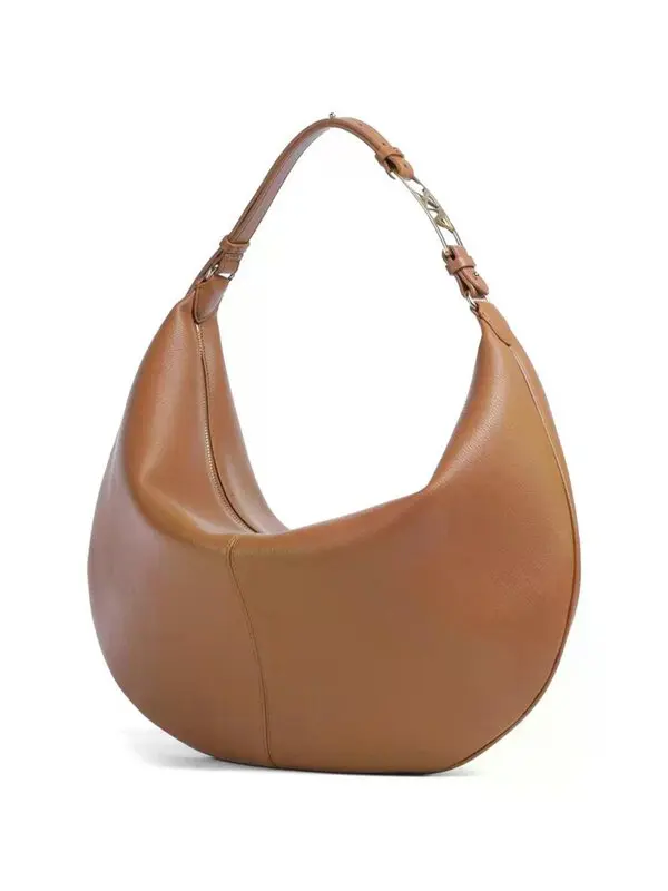 Armani Exchange Logo Plaque Crescent Tote Bag