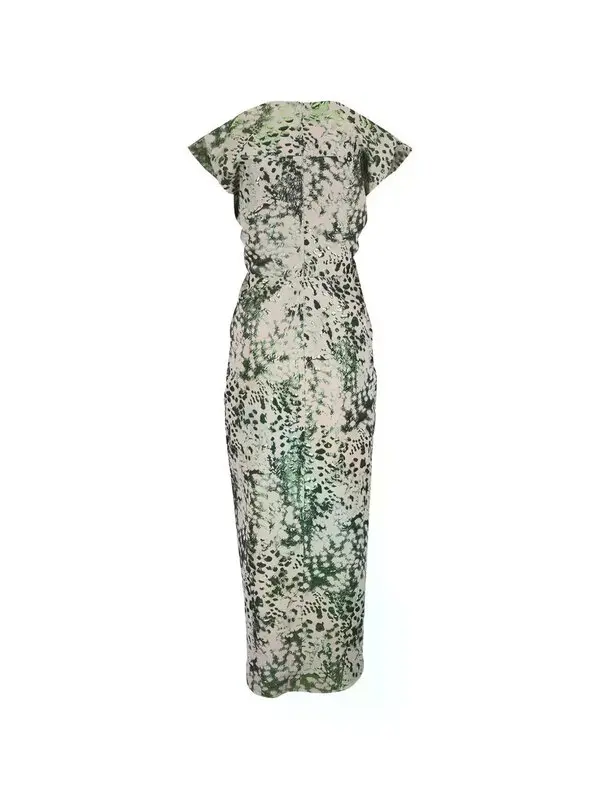 Zero + Maria Cornejo Metallic Effect Animal Print Dress - Neutrals