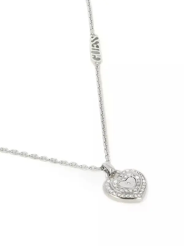 Guess Amami Crystal-embellished Heart-pendant Necklace