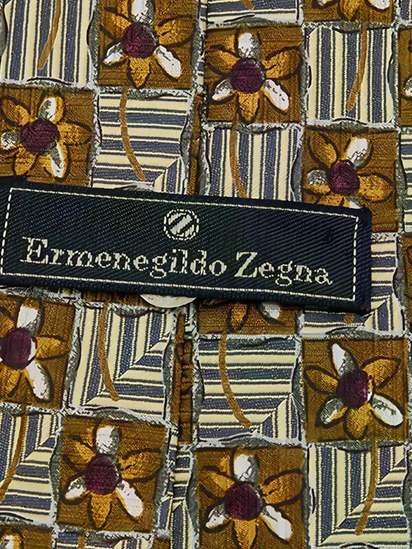 Ermenegildo Zegna Floral-print Silk Jacquard Tie - Multicolour