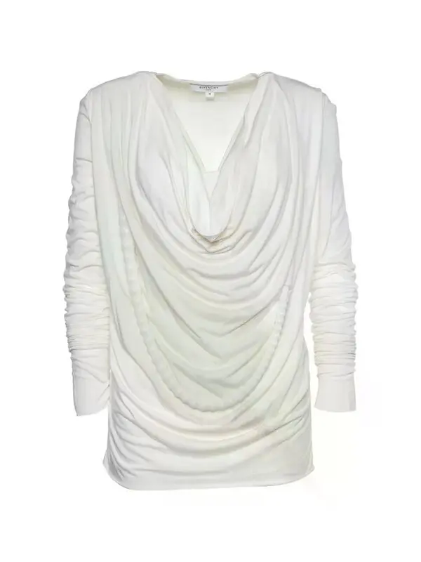 Givenchy Beaded Draped Blouse - White