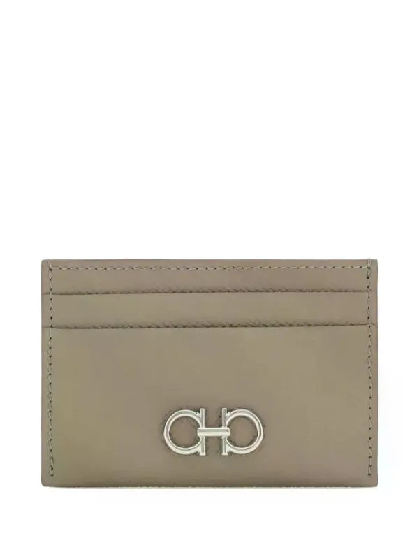 FERRAGAMO Gancini Card Case - Neutrals