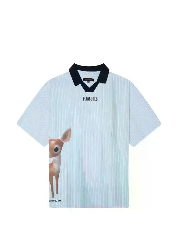 PLEASURES Pet Pinstripe Polo Shirt