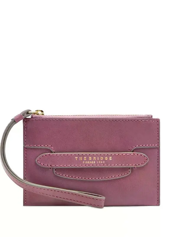 THE BRIDGE Lucrezia Leather Clutch Bag - Purple