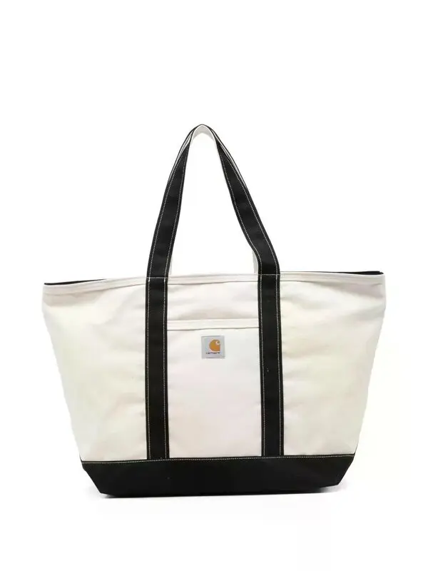 Carhartt Work In Progress Logo-patch Canvas Tote Bag - Neutrals