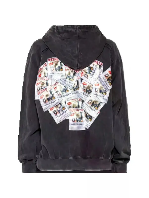SSSTUFFF Hoodie With Cat Patch Detail
