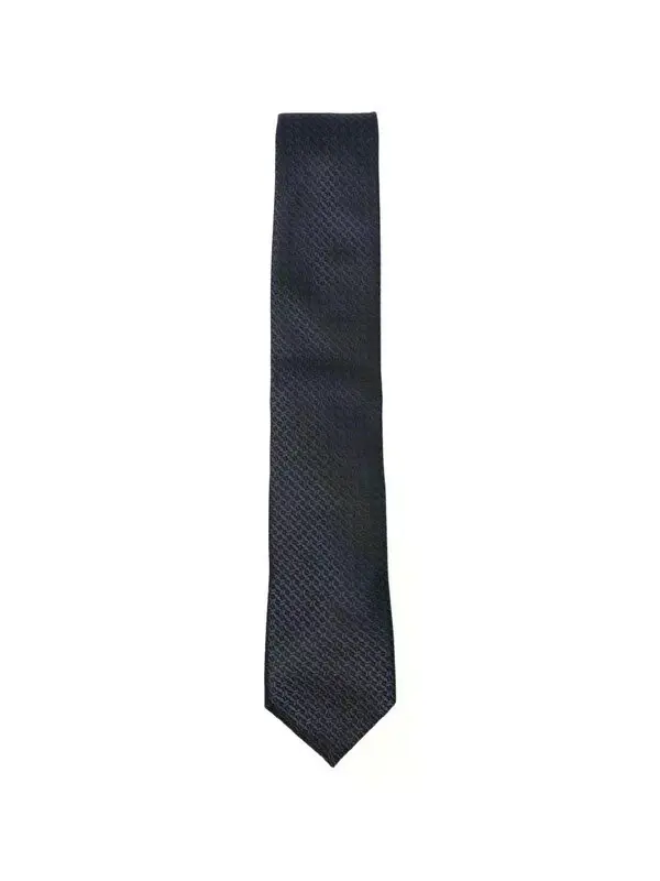 Zegna Silk Geometric Pattern Tie