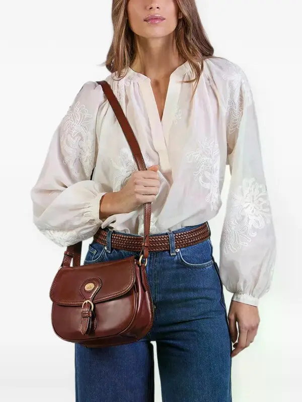 THE BRIDGE Buckle-fastening Leather Cross Body Bag
