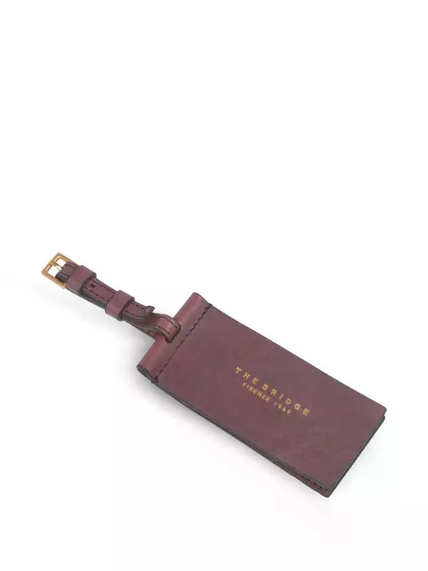 THE BRIDGE Life-style Logo-print Leather Luggage Tag - Brown