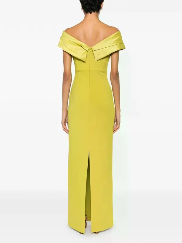 Solace London Off-shoulder Draped Maxi Dress