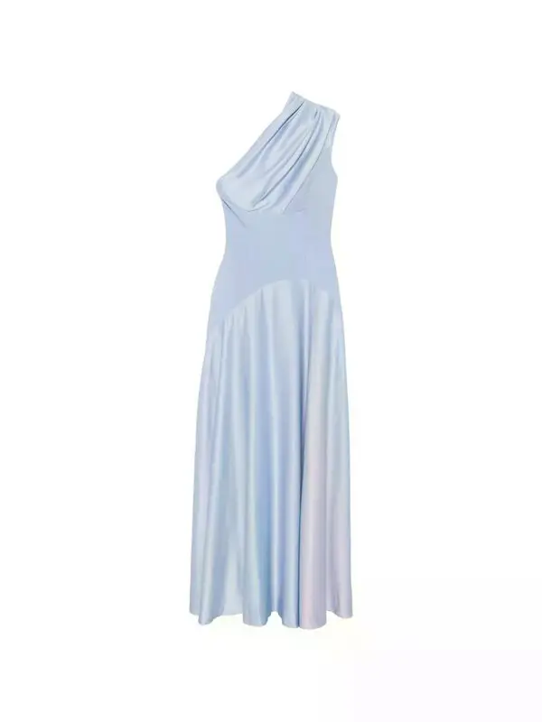 Solace London Gabriela One-shoulder Maxi Dress - Blue